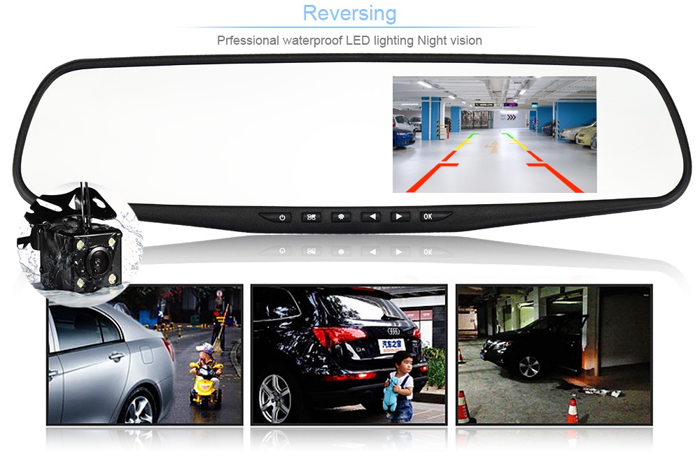 ODSCN Full HD 1080P Video Camera w/ Dual Lens for Vehicles Front ...