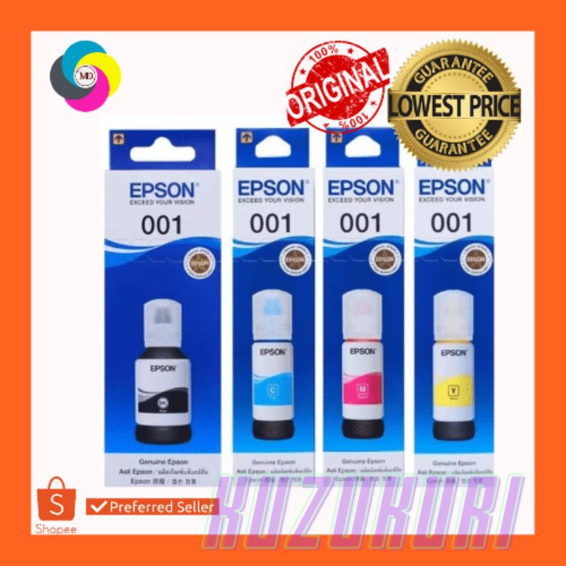Original EPSON 001 Ink Bottle for Refill (127ml/70ml) | Shopee Philippines