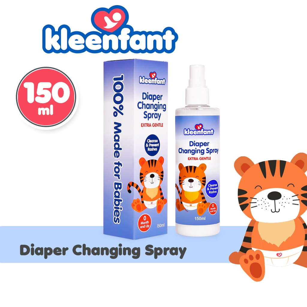 Kleenfant Diaper Changing Spray (150 ml) Tiny Bottle Extra Gentle Rash ...