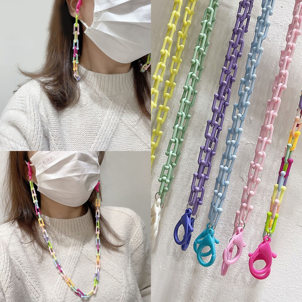 Korean Rope Mask Chain INS Fashion Woman Candy Color Anti-lost Glasses ...