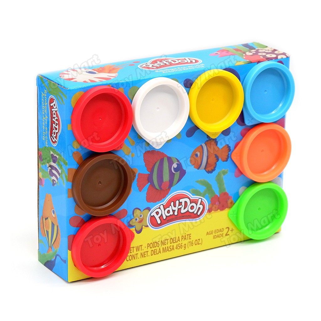 Play-Doh Rainbow Pack 8 Cans Assorted Color Clay Ocean World Edition 16 ...