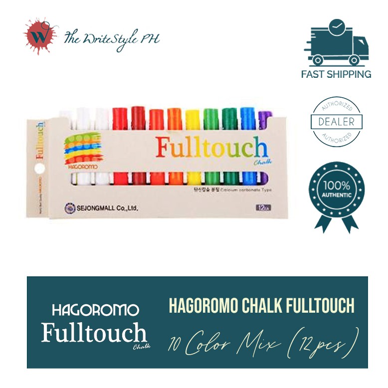 Hagoromo Chalk Fulltouch 10-Color Mix (12 pcs) | Shopee Philippines