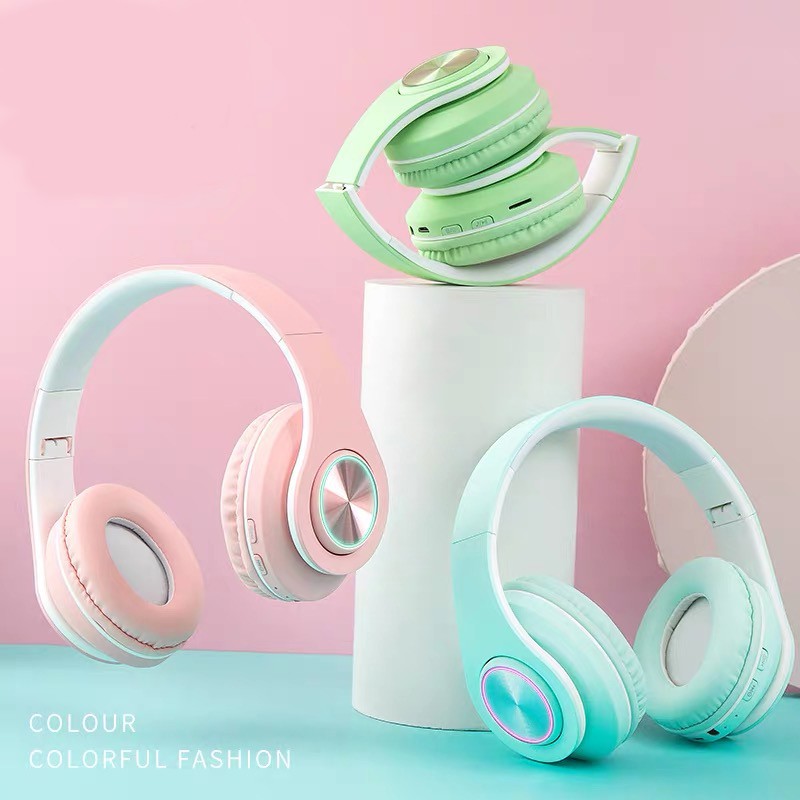 P39 Macaron Wireless bluetooth headset sports game stereo heavy bass ...