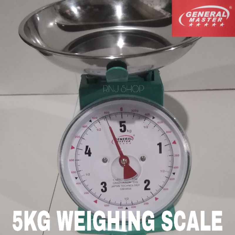 5KG Weighing Scale Table Scale Dial Spring Scale Timbangan GENERAL ...