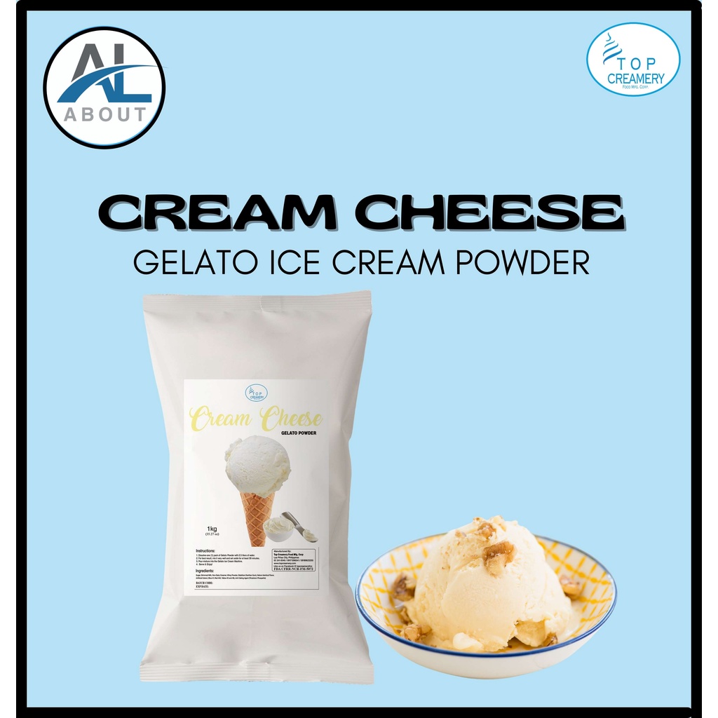 TOP CREAMERY CREAM CHEESE GELATO ICE CREAM POWDER | Shopee Philippines