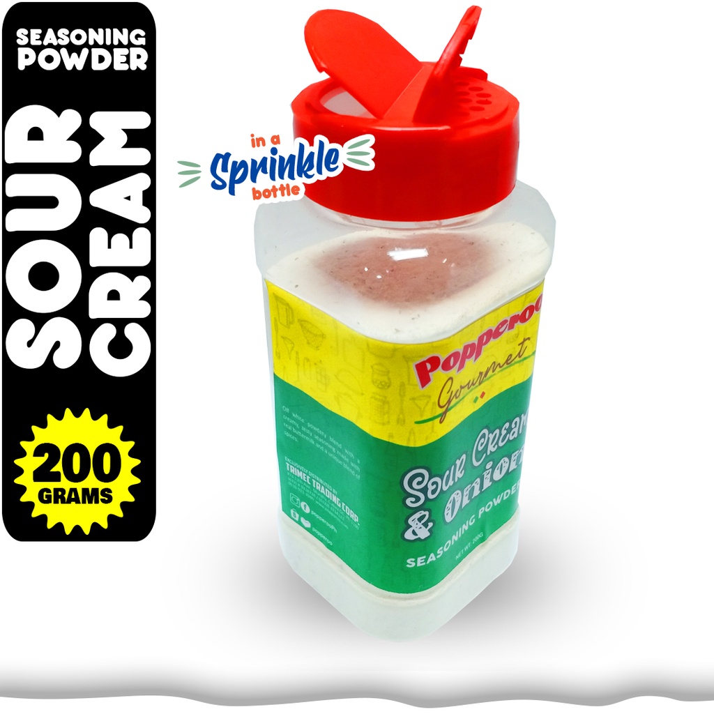 POPPEROO Sourcream and Onion Seasoning Powder 200g on Sprinkle Bottle ...