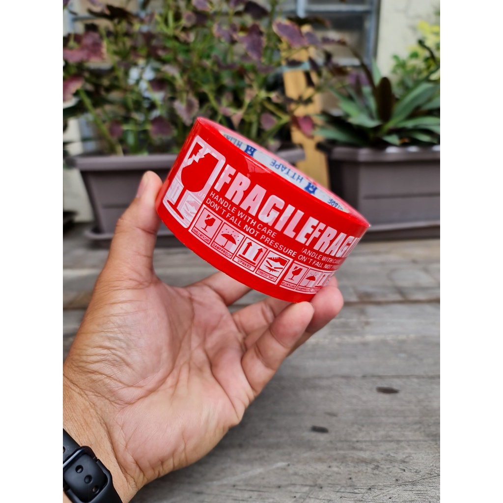 10 Rolls CROCO 48mm x 100M Red Fragile Tape | Shopee Philippines