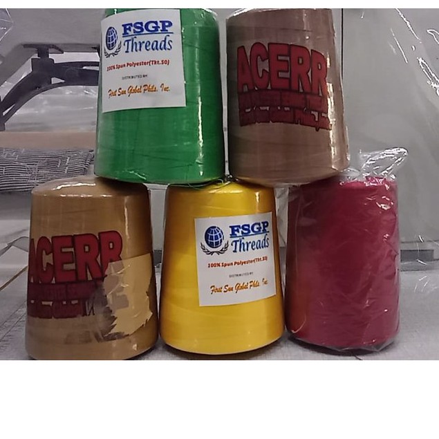 Sewing thread cotton colored per cone Tkt 50 5000yrd | Shopee Philippines