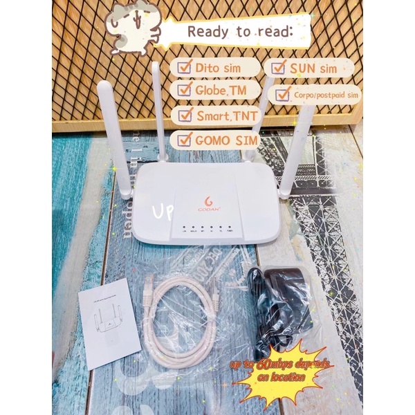 Godan Route 300Mbps Wireless N 4G LTE Modem Wifi Router with FREE DITO ...