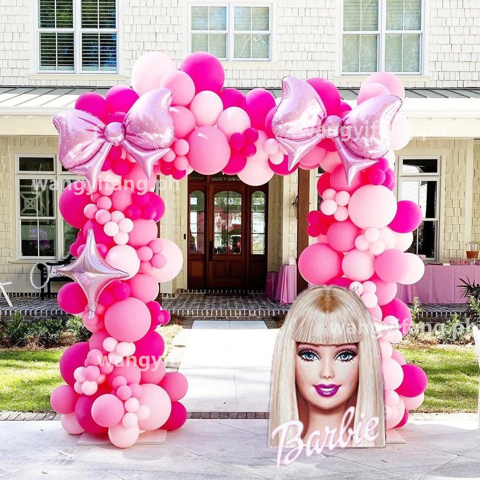 Princess Barbie Birthday Party Decoration Barbie Balloon Pink Baby ...