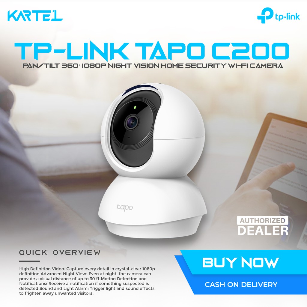 TP-Link Tapo C200 360° 1080P Pan/Tilt Home Security Wi-Fi Camera | WiFi ...