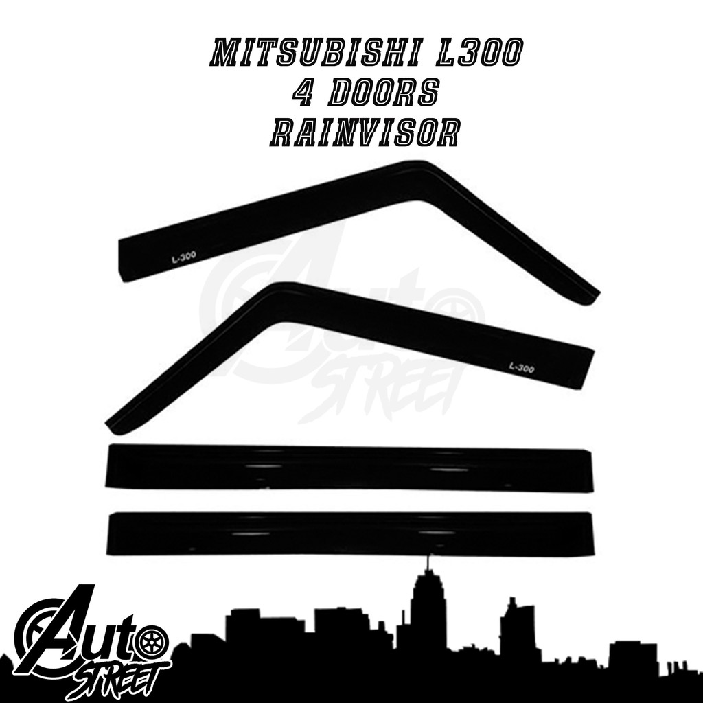 Mitsubishi L300 4 Doors OEM Type Rain Guard Window Visor (Black ...
