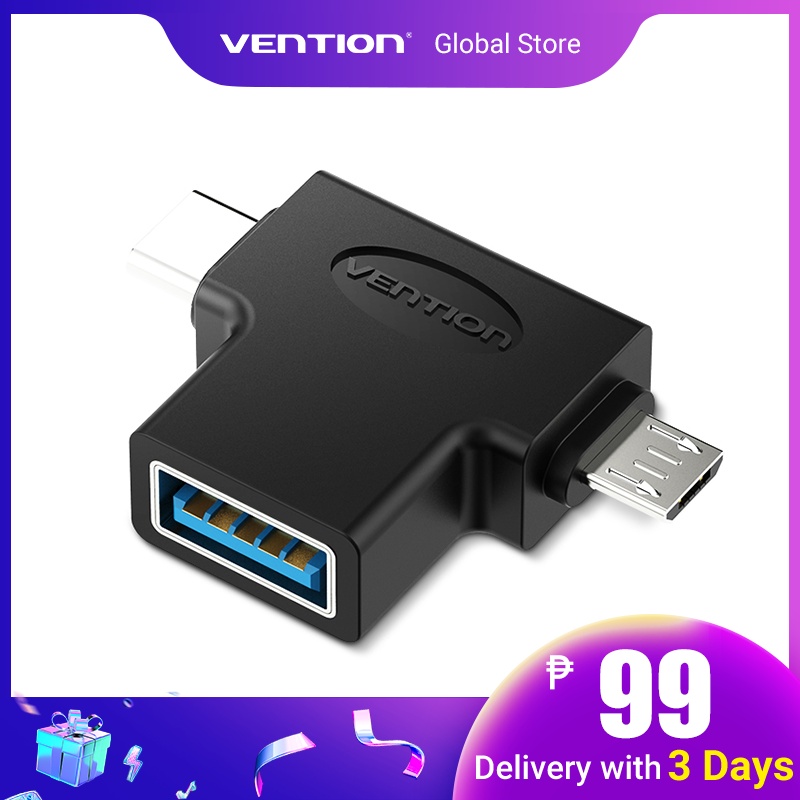 Vention Type-C To Usb 3.0 Adapter Micro 2 In 1 Otg Cable For Keyboard ...