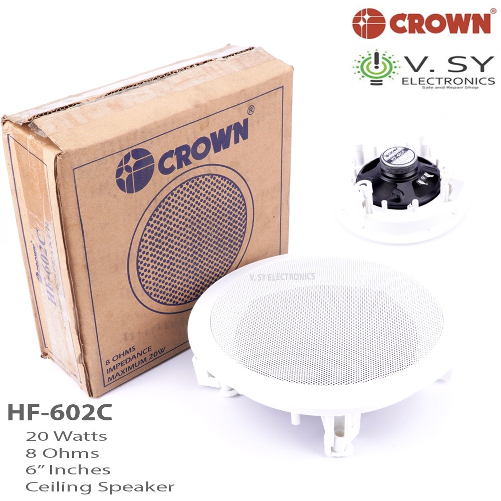 Original Crown HF-602C 20W 8 Ohms 6 Inches Ceiling Speaker HF602C HF ...