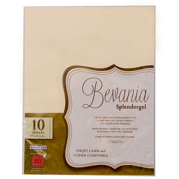 Bevania Splendorgel Specialty Paper Ivory 10sheets per pack | Shopee ...