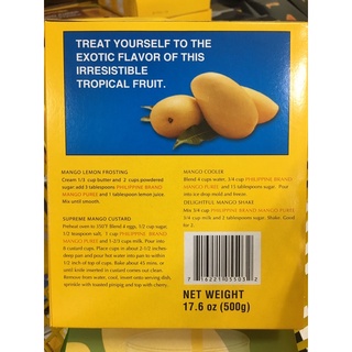 Philippine Mango Puree Natural fruit pulp Puree de Mangue UNSWEETENED ...