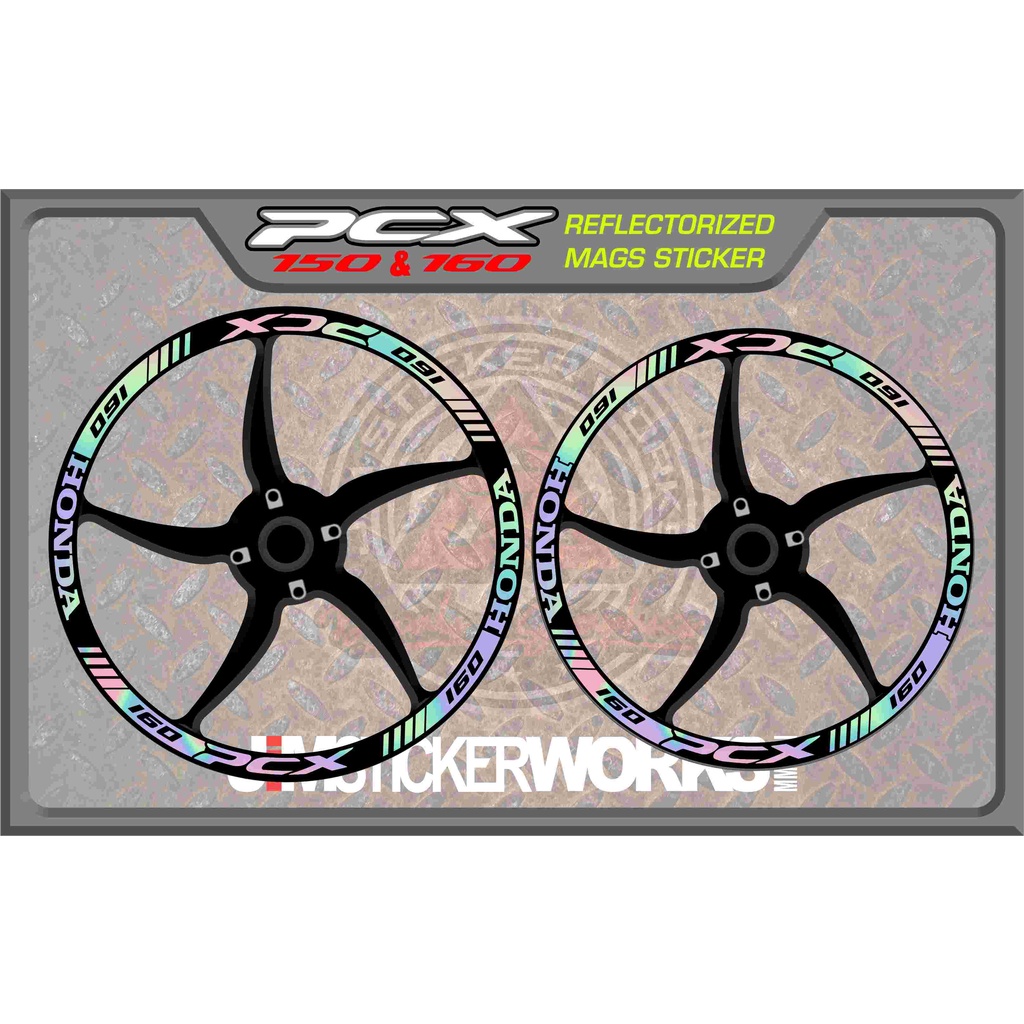 HONDA PCX 150/160 REFLECTORIZED MAGS STICKER SET(PRIMELITE BRAND ...