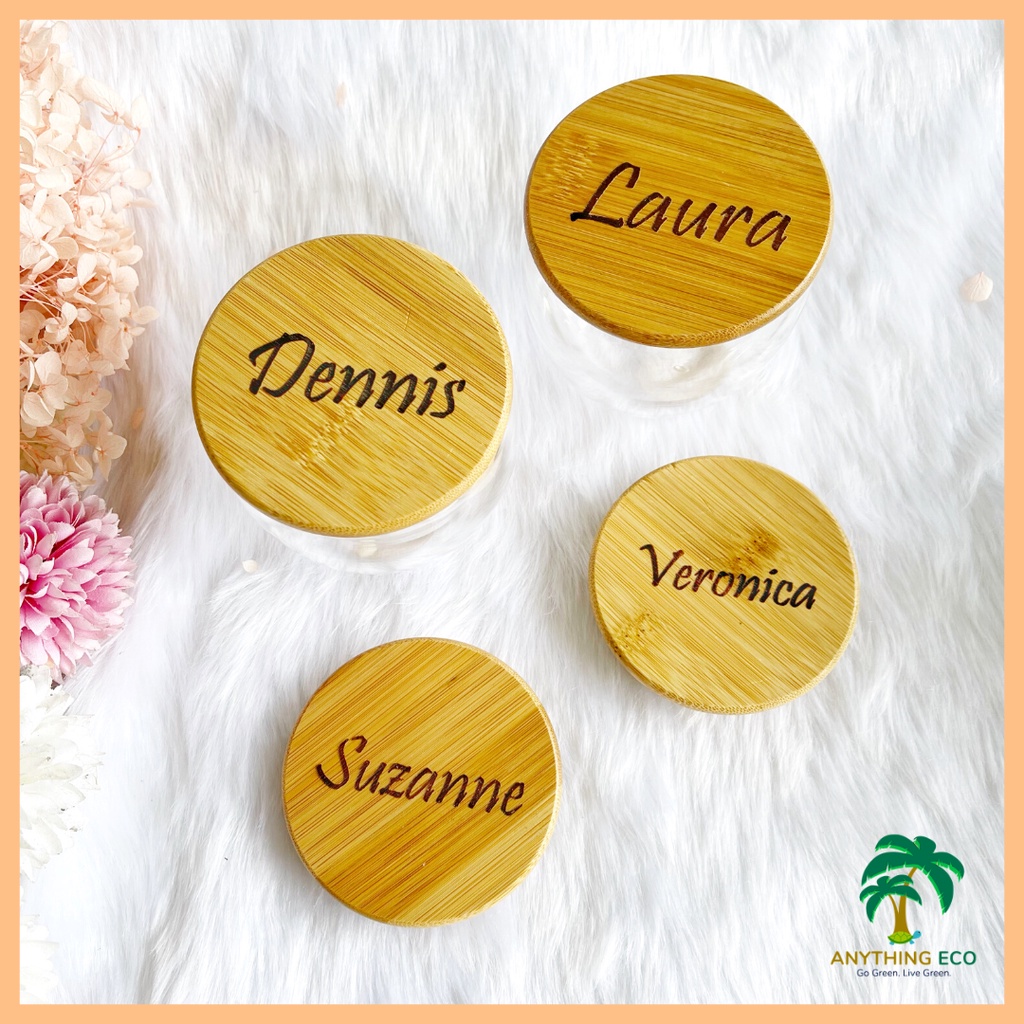 PERSONALIZED Double Wall Glass Coffee Mugs With Bamboo Lid | Shopee ...