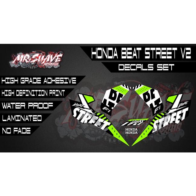 Honda Beat Street V2 Stock Decals Set | Shopee Philippines