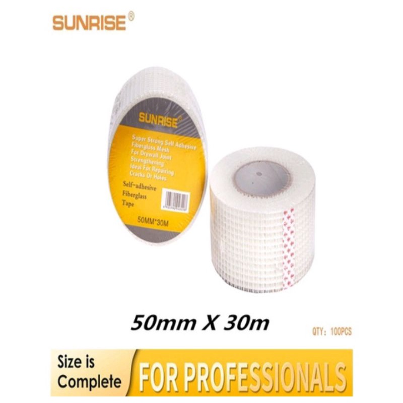 Strong & Durable Gasa Tape Gypsum fiber glass tape 30-75M | Shopee ...