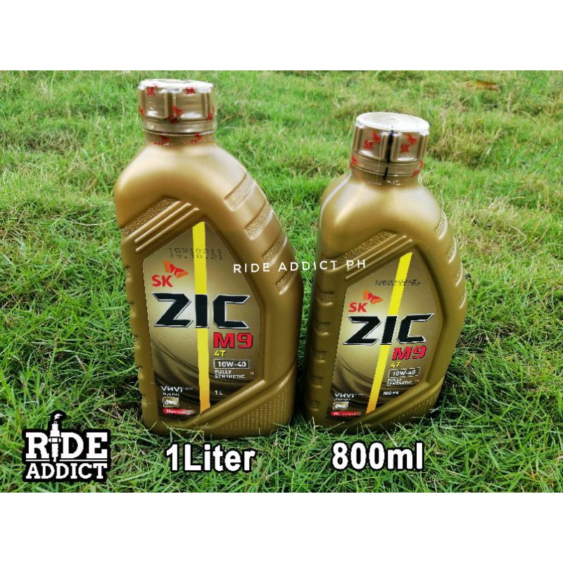 Zic Motorcycle Oil M9 4T 10W-40 Fully Synthetic 800ml & 1L | Shopee ...