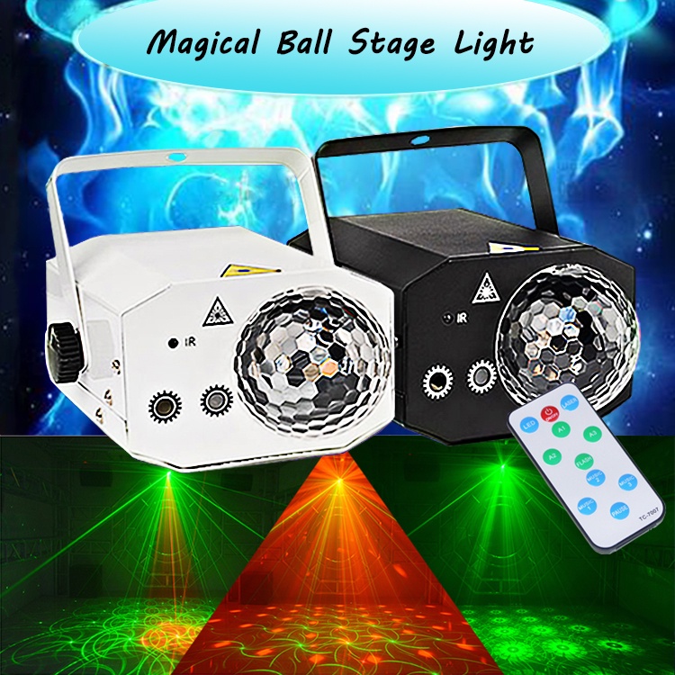 RGB LED Disco Light Magic Ball Party Sound Lights Laser Projector For ...