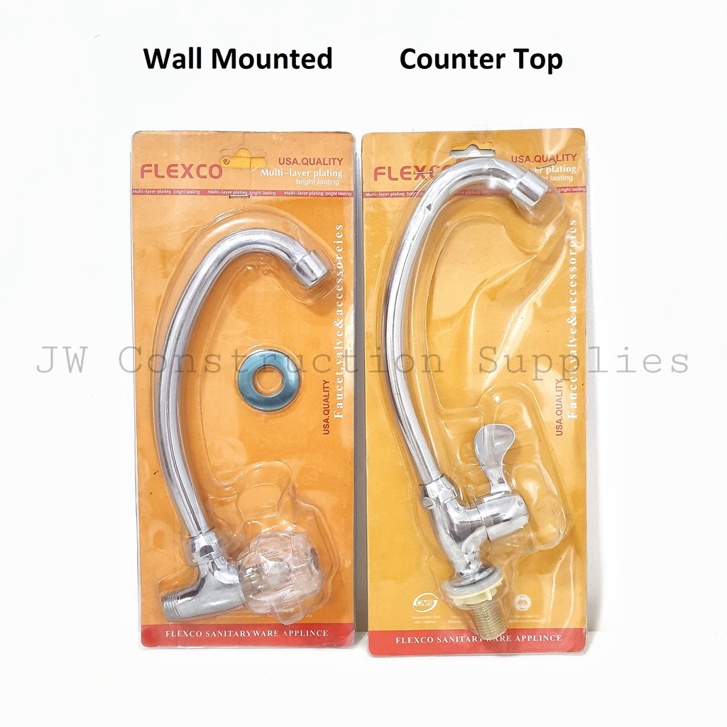 FLEXCO Gooseneck Faucet (Wall Mounted/Counter Top) | Shopee Philippines