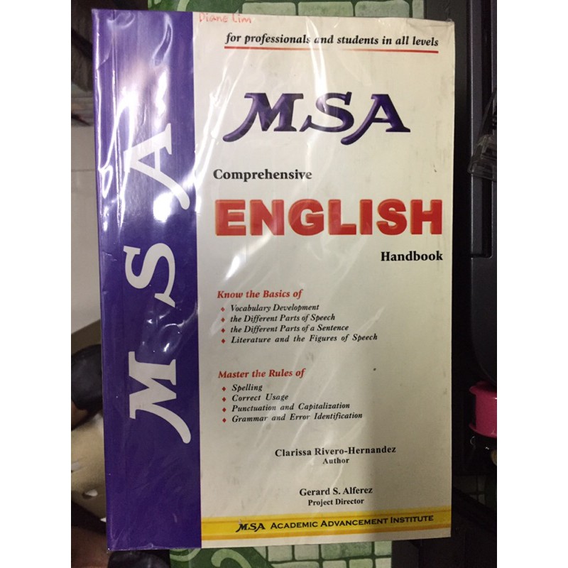 MSA Comprensive English Handbook | Shopee Philippines