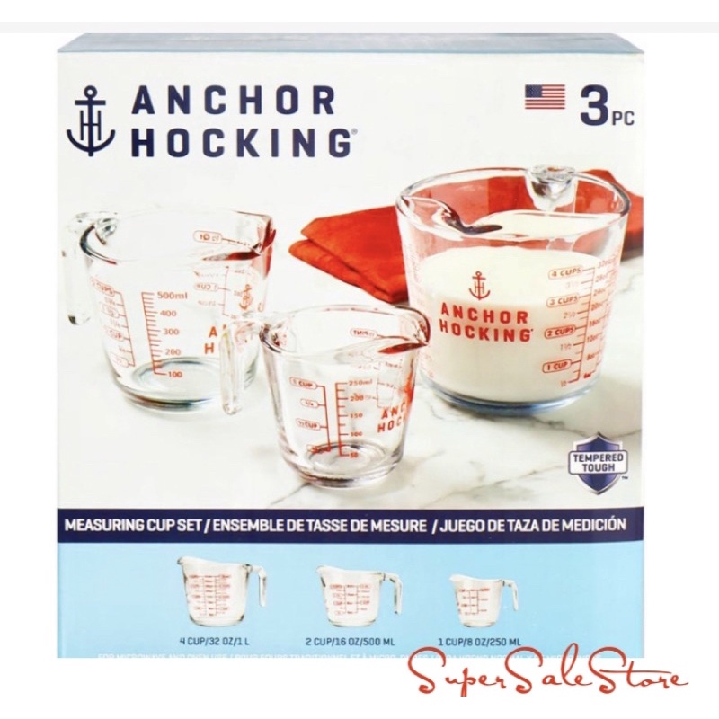Anchor Hocking Measuring Cups-3pc | Shopee Philippines