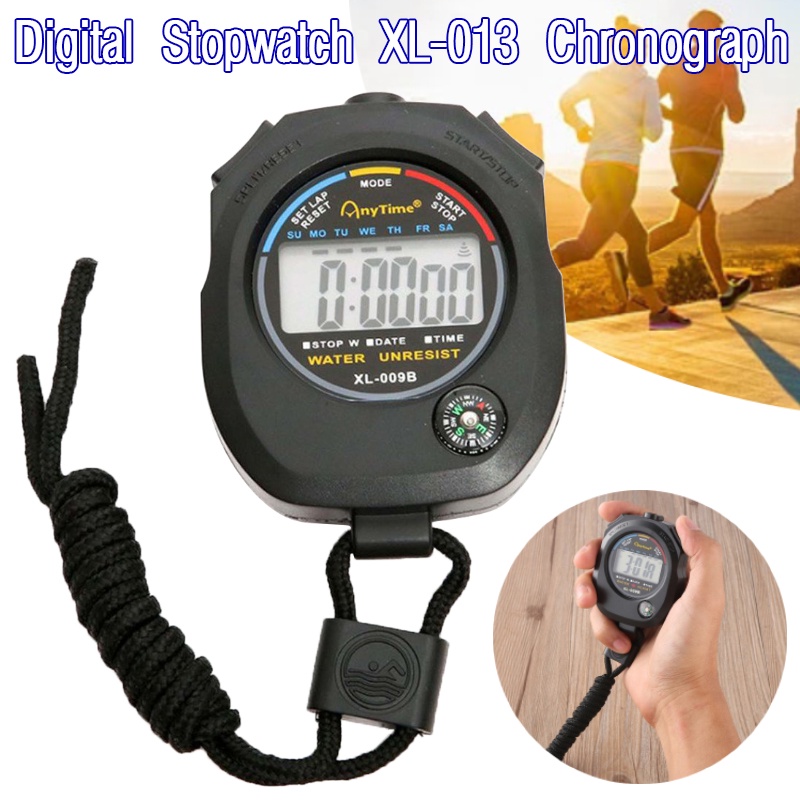 Electronic Stopwatch Digital LCD Chronograph Sports Stopwatch Timer ...