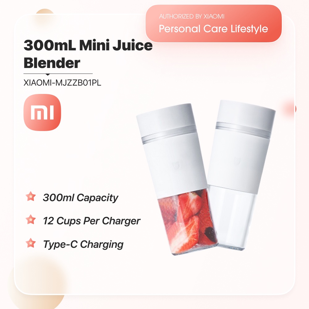 Xiaomi Portable Juicer Cup Rechargeable Fruit Blender MJZZB01PL 300ML ...