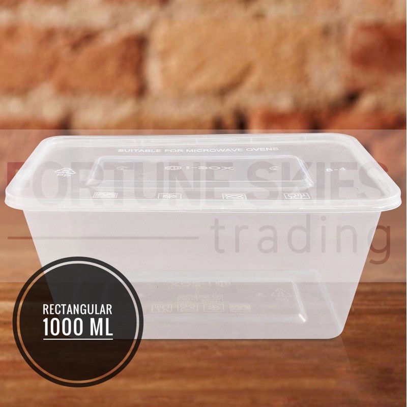 IBox 1000mL Rectangular Microwavable Container - 50 pcs | Shopee ...