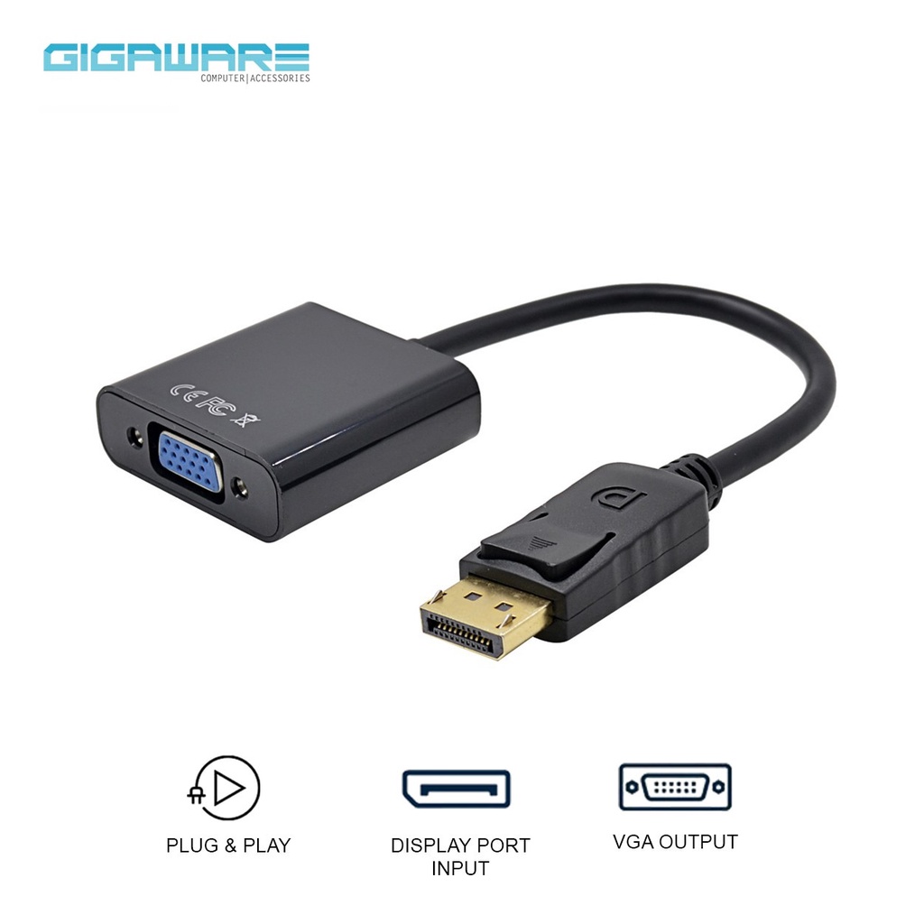 Display Port to VGA Adapter (DP to VGA Adapter) | Shopee Philippines