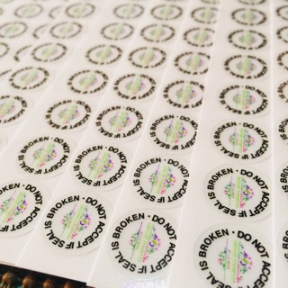 Transparent Round Seal / Sticker Seal /DO NOT ACCEPT IF SEAL IS BROKEN ...