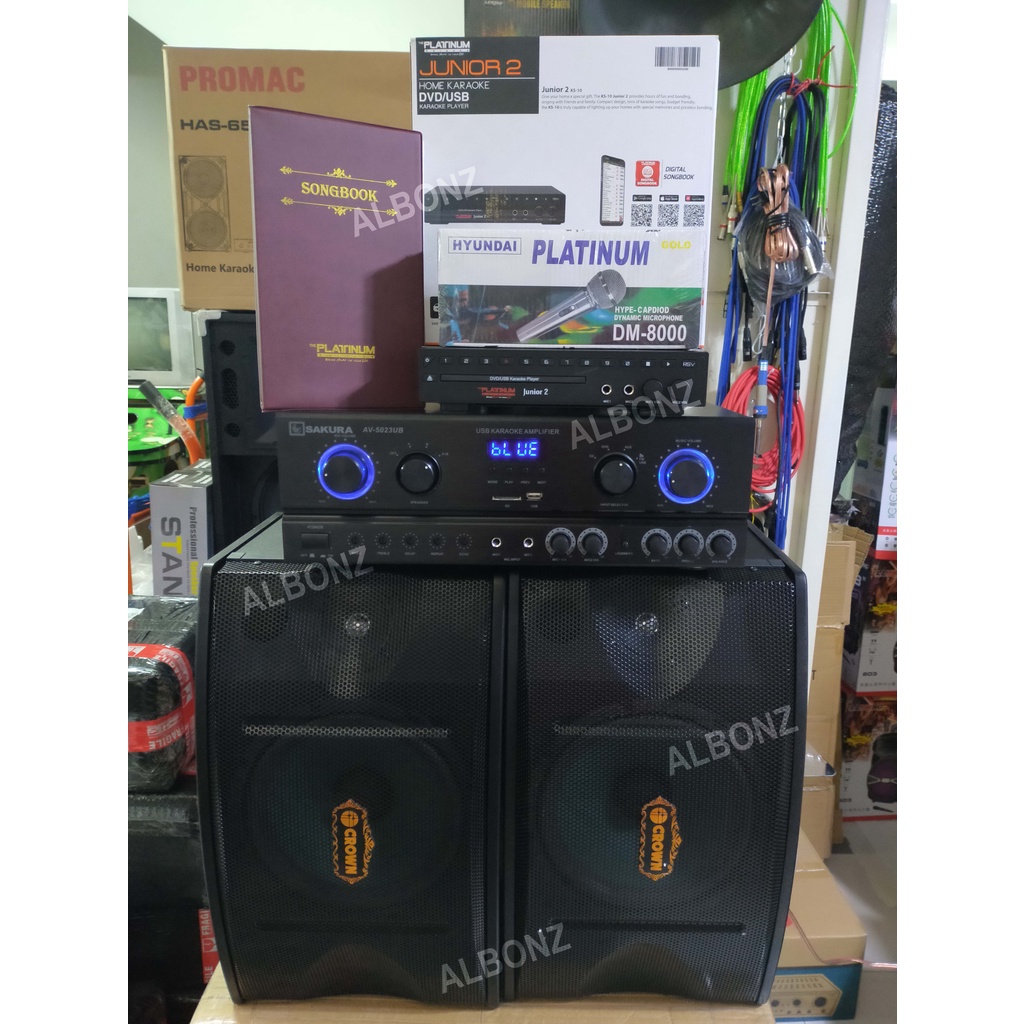 Home Karaoke Videoke Set Bundle Sakura AV-5023UB + Platinum Junior 2 ...