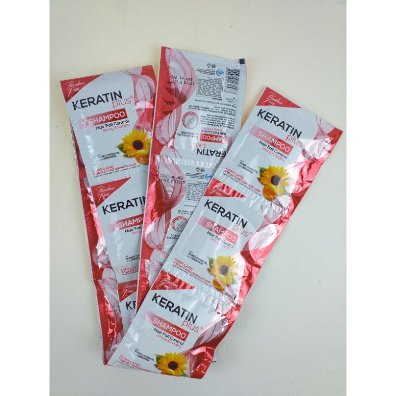 Keratin Plus Shampoo Hair Fall Control/ Soft & Smooth 12 x 22ml ...