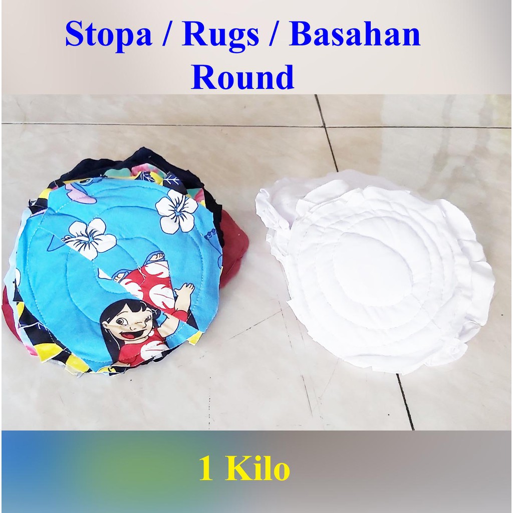 Stopa Rugs Basahan Colored or White General Purpose Rugs Round 1 Kg ...