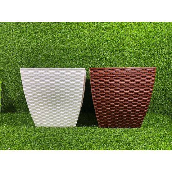 580 Rattan Design Flower Pot (White and Brown Colors are Available ...