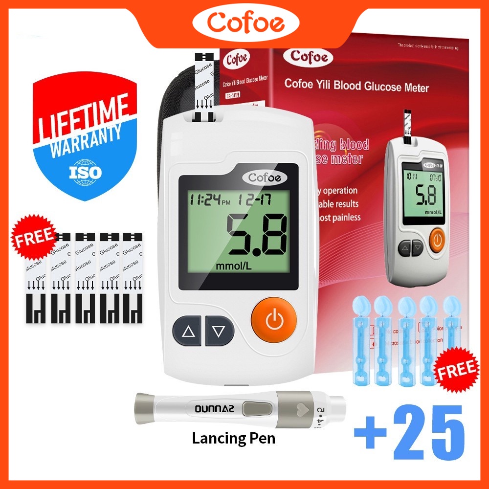 Cofoe Yili Blood Glucose Meter Glucometer Monitoring System SET(1Meter ...