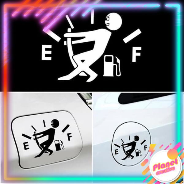 Unique Cute Car Tank Cap Sticker Cutting Sticker Fuel Indicator ...