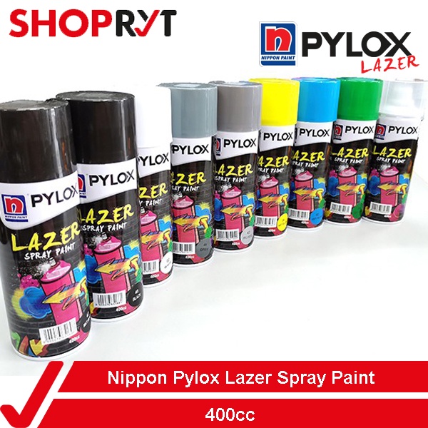 Pylox Laser Spray Paint Solid Color 400cc 400ml | Shopee Philippines