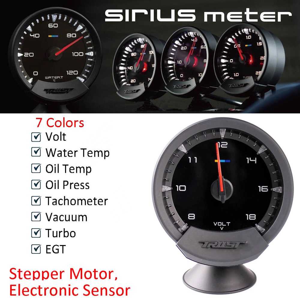 GReddy Sirius Meter Series Trust 74mm 7 Colors Water Temp Oil Temp Oil ...