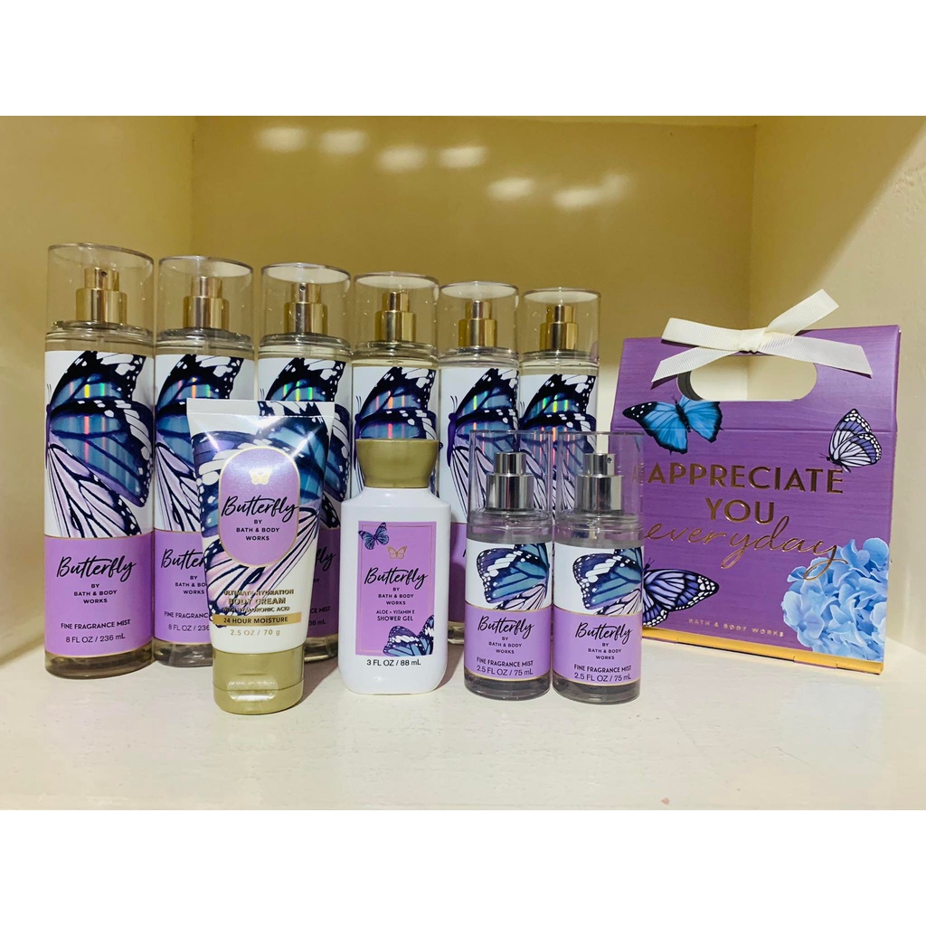 [AUTHENTIC] BUTTERFLY USA Bath & Body Works Mist and Lotion 236ml ...