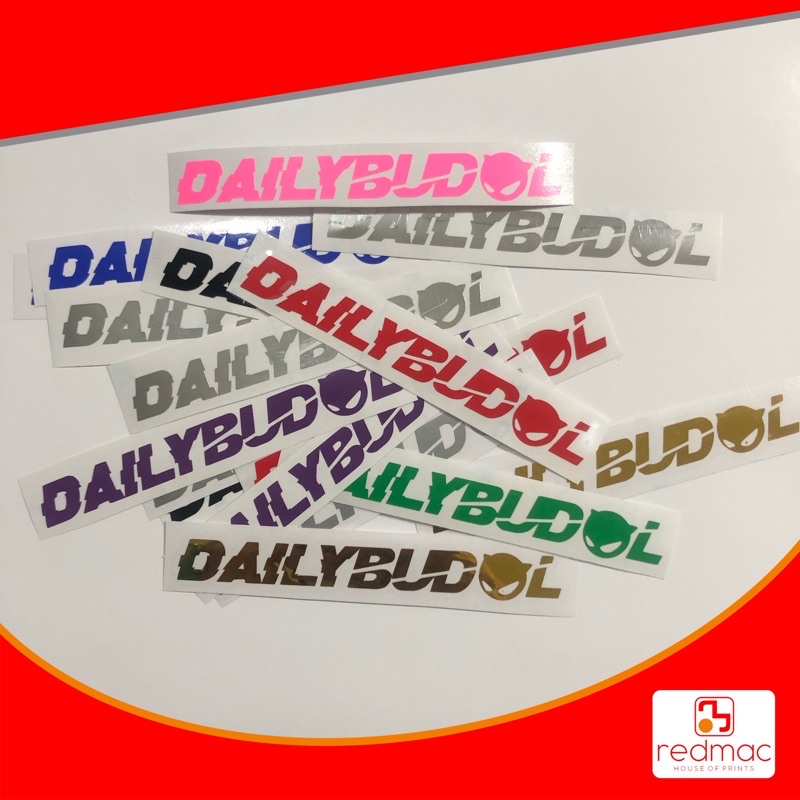 DAILY BUDOL Computer Cut Vinyl Sticker/Decals | Shopee Philippines