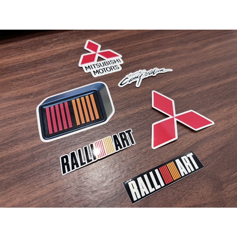 Brand new custom waterproof ralliart ralli Art Mitsubishi rally sticker ...