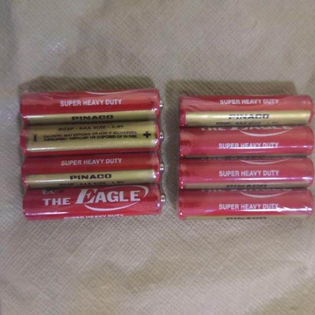 4pcs Pinaco Eagle AA/AAA Extra Heavy Duty Battery | Shopee Philippines