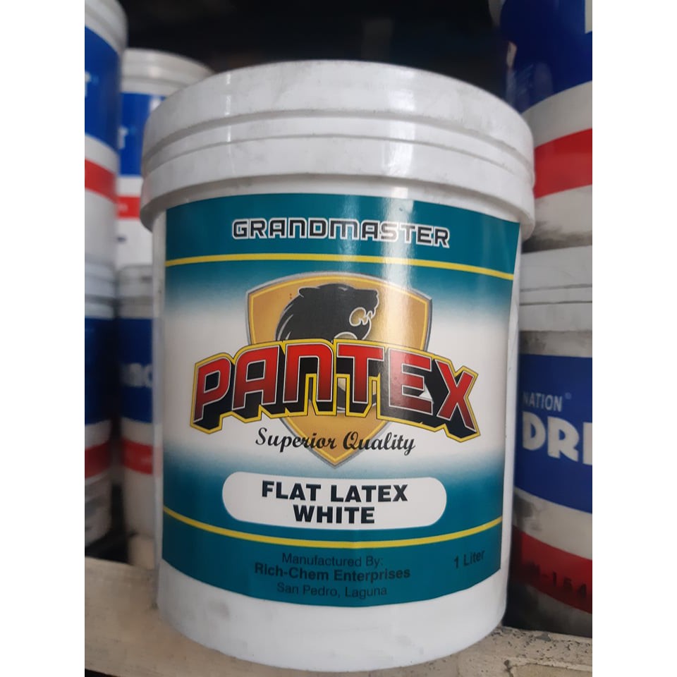Flat Latex White Paint Pantex for Concrete Walls (1 liter) Superior ...