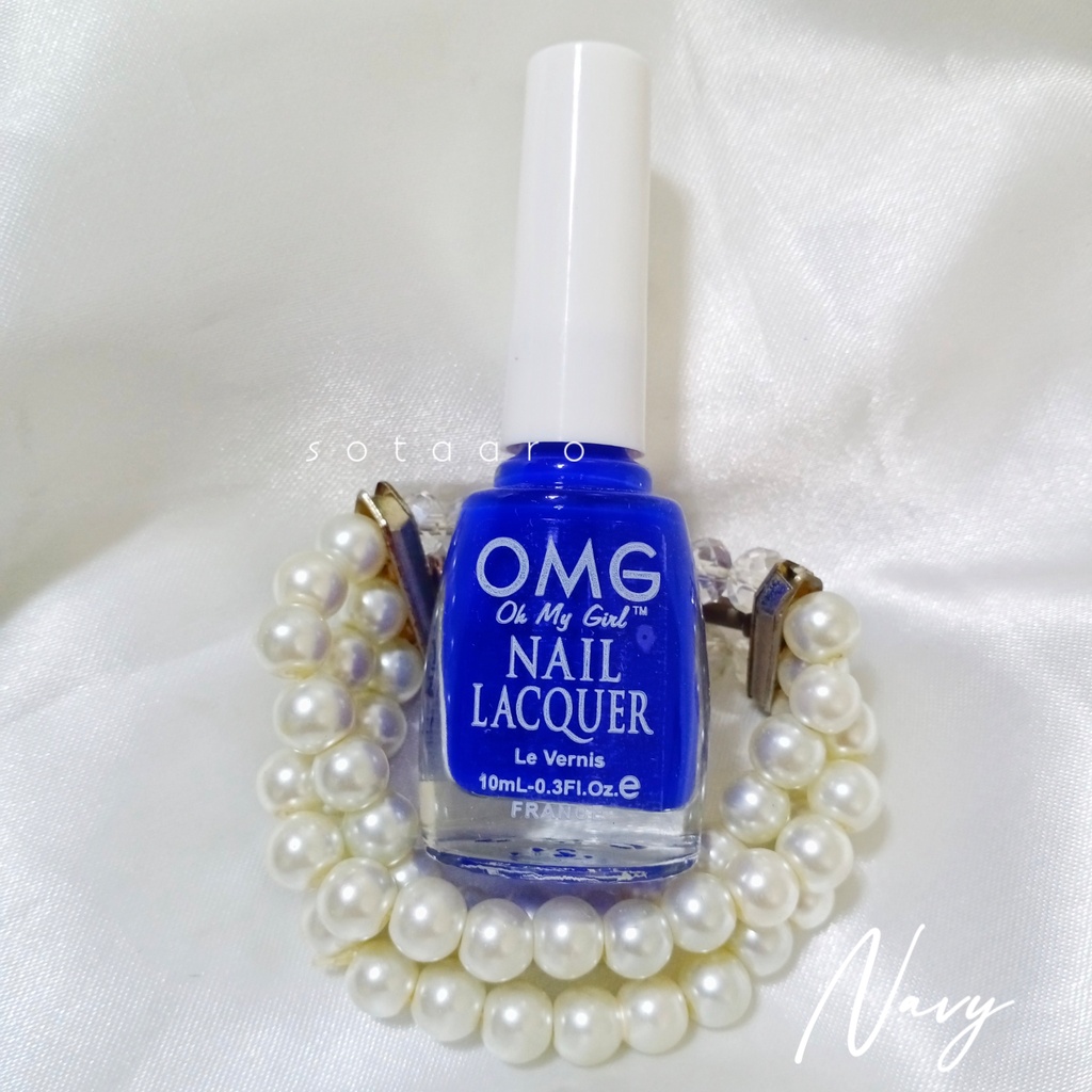 Navy OMG Nail Polish Nail Lacquer Collection by Sotaaro | Shopee ...