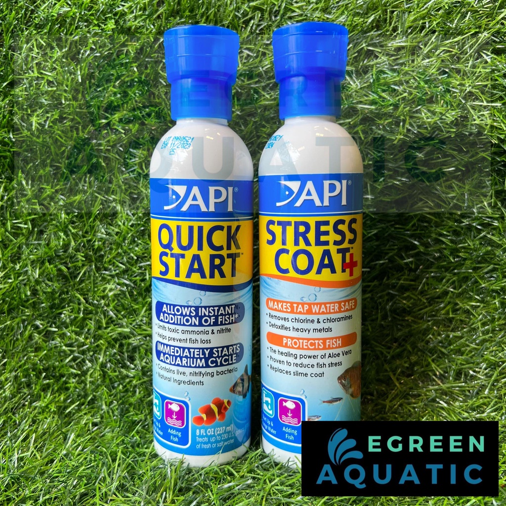 API Quick Start & Stress Coat (8oz) 237mL | Aquarium Cycle Anti Chlorine Fish Protects | Shopee ...