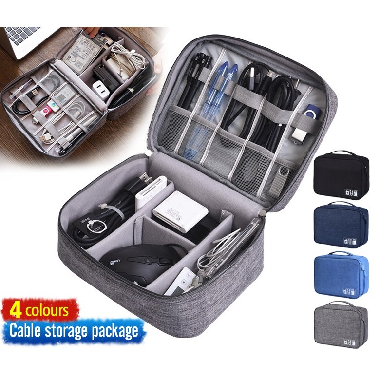 Waterproof Digital Gadget Storage Bag Travel Cable Organizer #COD ...